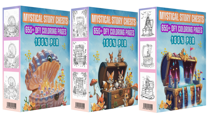 Mystical Story Chest – Mystery Box Coloring Pages
